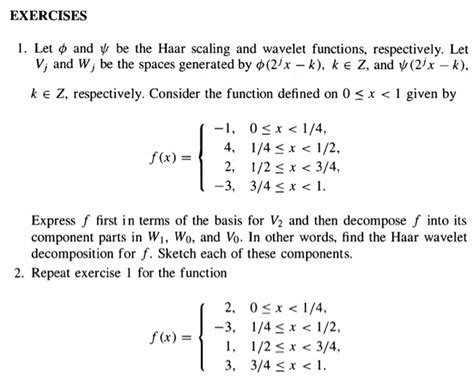 Solved Exercises 1 Let • And Y Be The Haar Scaling And