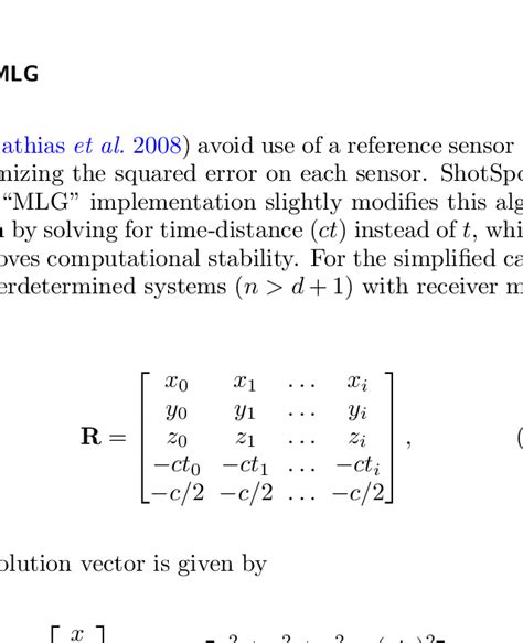 graphical representation of the intersecting hyperbola approach