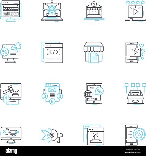 E Commerce Shopping Linear Icons Set Purchases Sales Products Cart Checkout Orders Deals