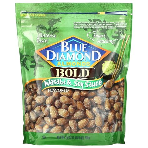 Blue Diamond Almonds Bold Wasabi And Soy Sauce Flavored Almonds 25 Oz