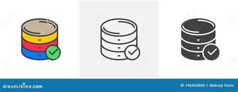 Data Server Check Icon Stock Vector Illustration Of Symbol 146363868