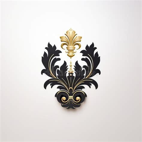 Luxury Black Decorative Element Flat Logo Stock Illustration