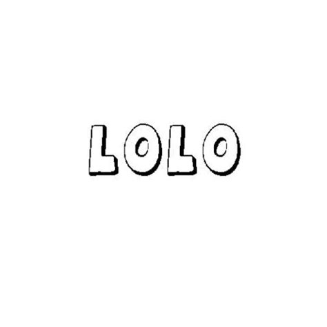 LOLO Dibujos Para Colorear