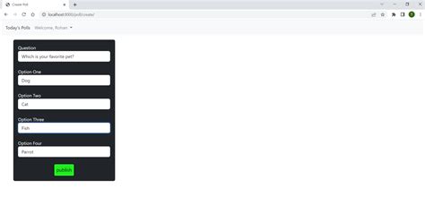 Github Tanmaya13poll App User Can Create Poll And Post Questions Other Users Can Give Their