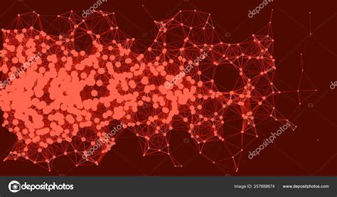 Network Mesh Procedural Art Background Illustration Stock Vector By