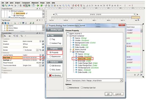 Alarm Journal Filter On Date Range Ignition User Manual