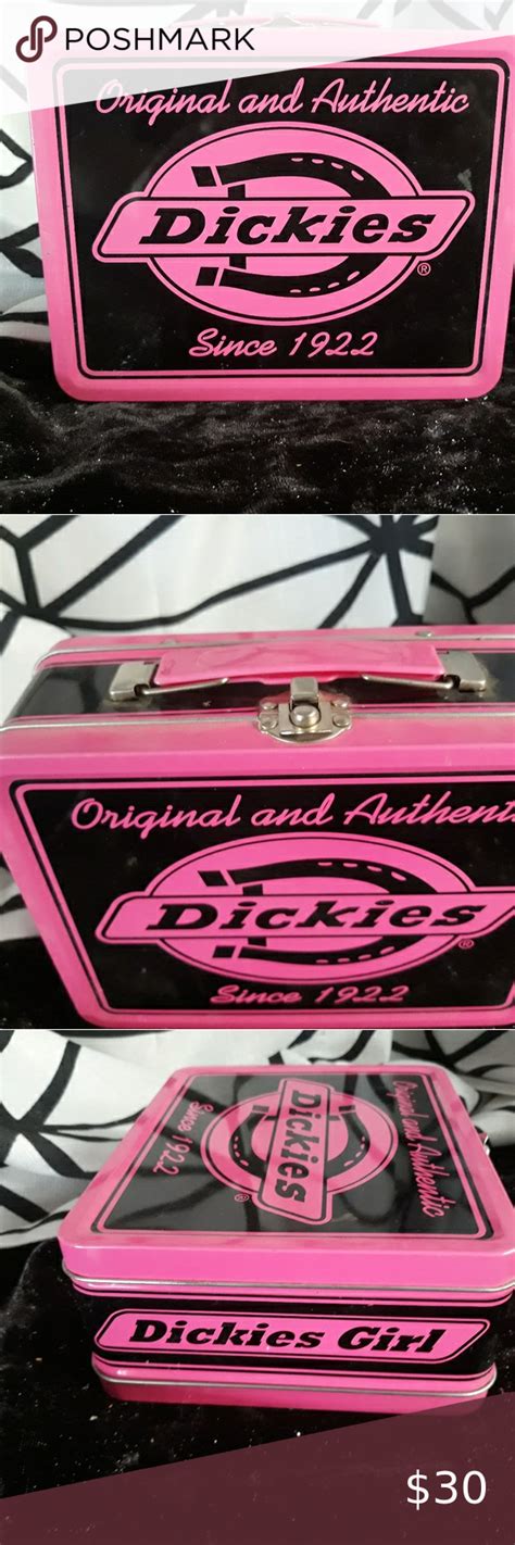 Dickies Pink And Black Tin Lunch Box