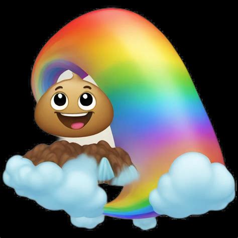 Poo Flying On A Rainbow Emoji Ai Emoji Generator