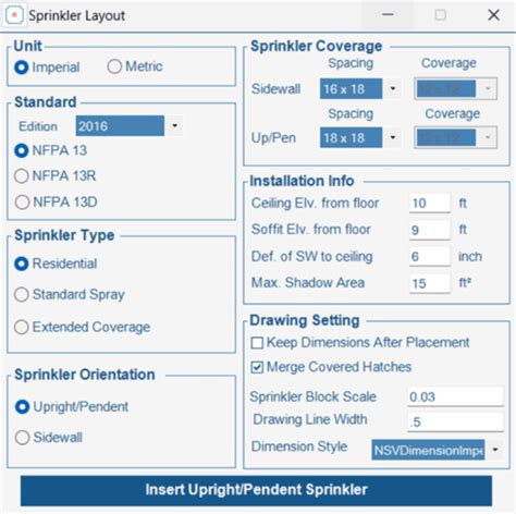 Sprinkler Layout Nsvsoft