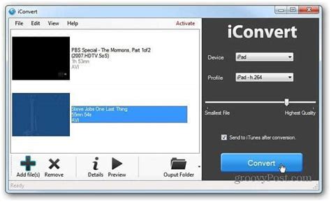 IConvert Video Files For Mac OS X And IDevices