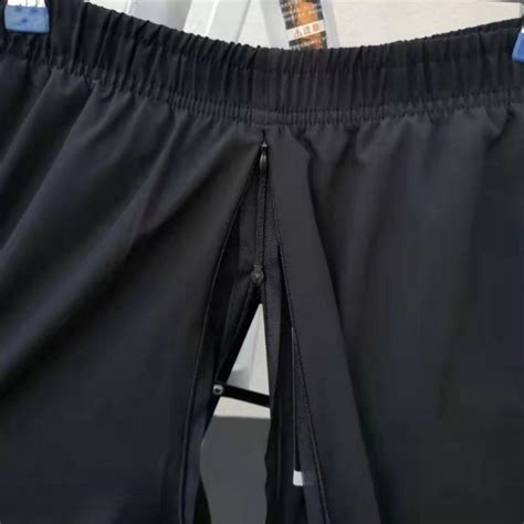Open Crotch Plus Size Shorts Invisible Zipper Outdoor Sports Underpants