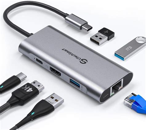 Usb C Ethernet Multiport Adapter Hub Kompatibel Für Macbook Kaufen