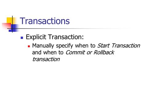 Ch 7 Working With Relational Data Transactions Group Of Statements