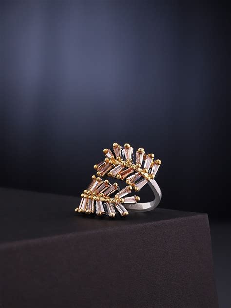 Geometric Shaped Butterfly Inspired Multicolor Enamelled Ring Priyaasi