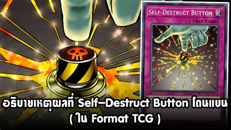 ทำไมการ์ดใบนี้โดนแบน ตอนที่ 30 Self Destruct Button การ์ดที่ถูกแบนใน Tcg และ Md แต่รอดใน Ocg ทำไมการ์ดใบนี้โดนแบน ตอนที่ 30 Self Destruct Button การ์ดที่ถูกแบนใน Tcg และ Md แต่รอดใน Ocg