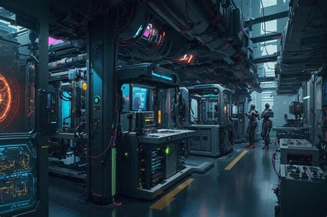 Premium AI Image Innovative Biomechanics Lab In A Futuristic Setting