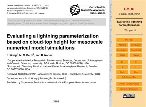 Pdf Evaluating Lightning Parameterization Dokumentips