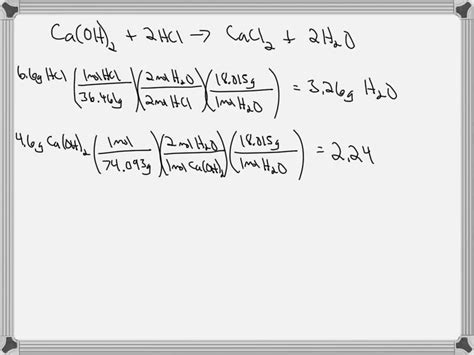 Solved Sample Of 6 00 G Of Solid Calcium Hydroxide Is Added To 32 5 Ml Of 0 410 M Aqueous