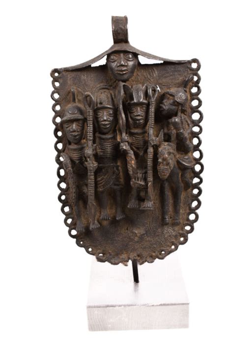 Plaque Bronze Benin Asian African Art