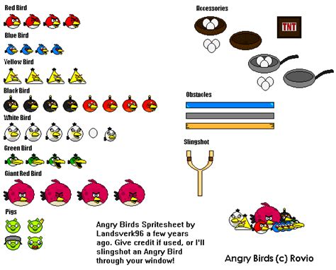 Angry Birds Sprites By Landsverk96 On Deviantart