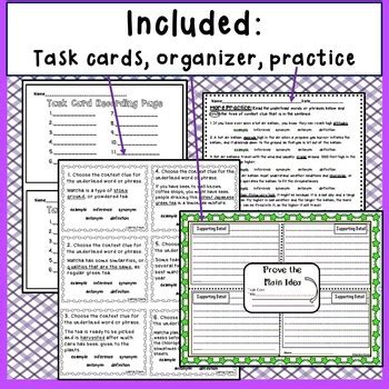 Find Context Clues In Nonfiction Types Of Context Clues With Easel Pages