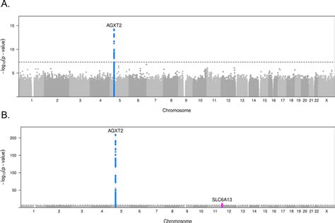 Manhattan Plots From Gwas Of Mci Mrs And Of Baiba Manhattan Plots Of