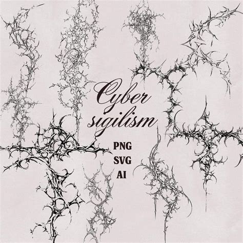 Cyber Sigilism Stencil Etsy