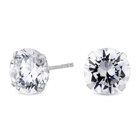 Simply Silver Sterling Silver 925 Cubic Zirconia Stud Earring