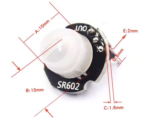 Miniature PIR Passive Infrared Motion Sensor SR602 Buy Online From