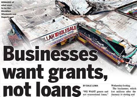 Png Businesses Want Grants Not Loans Over Black Wednesday Riots Asia