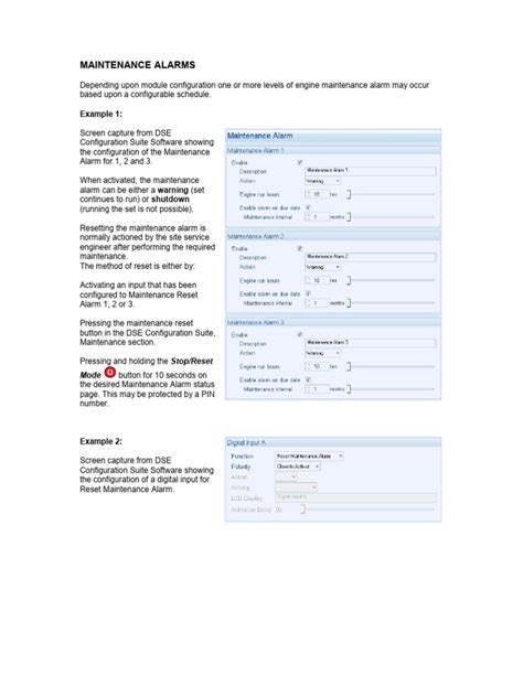 Maintenance Alarm Reset Troubleshooting Pdf