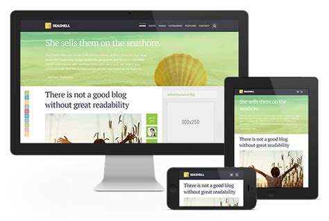 Seashell Wordpress Blog Theme