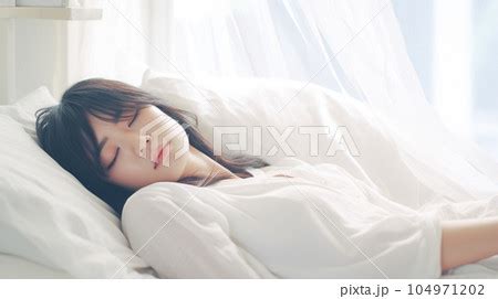 ベッドで眠る女性AI生成のイラスト素材 PIXTA