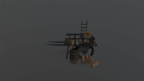 Телега - Download Free 3D model by Lera7820 [1dbb093] - Sketchfab