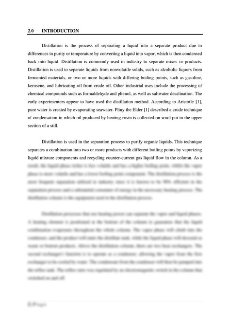 SOLUTION Lab Report Distillation Column Studypool
