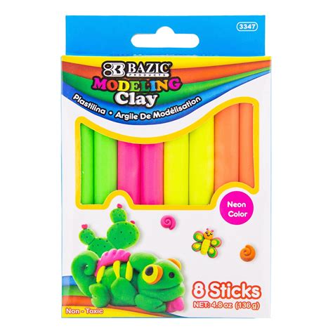 Bazic 3347 48 Oz 4 Fluorescent Color Modeling Clay Sticks