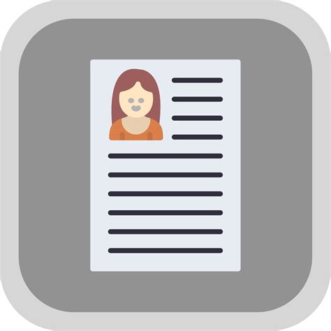 Cv Flat Round Corner Icon Design 43884426 Vector Art At Vecteezy