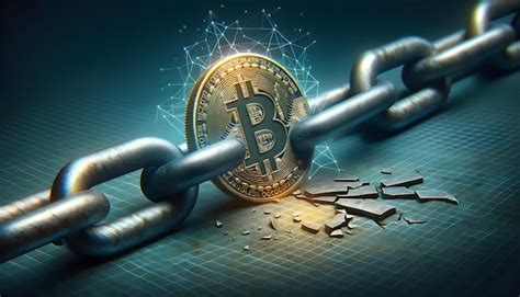 Premium AI Image Broken Blockchain Link