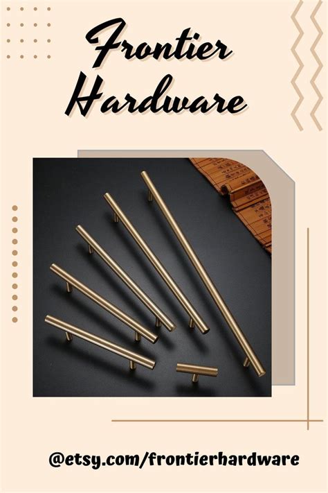 Cabinet Pulls Handles Gold Pull Handle Knobs Solid Brass Tbar Round Copper Knob Drawer Handles