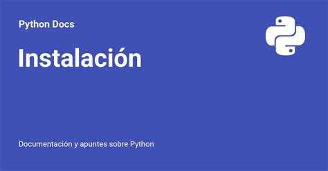 Instalación Python Docs