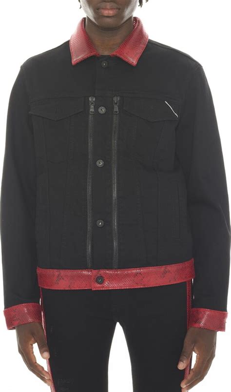 Cult Of Individuality Type Ii Faux Leather And Denim Jacket Shopstyle