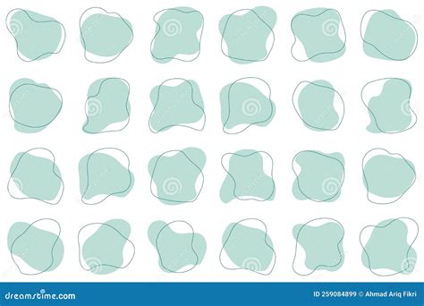Blob Shape Organic Set Of Irregular Round Blot Form Graphic Element