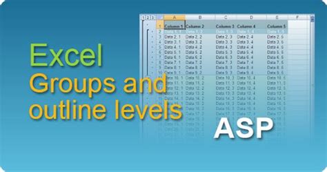 Export Excel File And Grouping Rows Or Columns In Asp Classic Excel