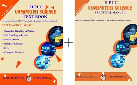 2nd Puc Computer Science Text Book Practical Manual Set Of 2