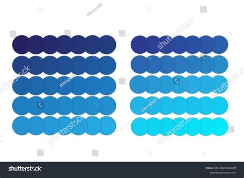 Blue Color Spectrum Circles Vector Shade Stock Vector Royalty Free 2455345839 Shutterstock
