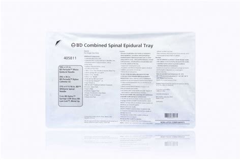 Snt Biotech Bd Combined Spinal And Epidural Trays 405811 Sntbiotech