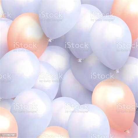 축제 현실적인 풍선 배경 발룬 컬러 핑크와 블루와 축하 디자인 생일 템플릿을 축하합니다 벡터 일러스트레이션 0명에 대한 스톡