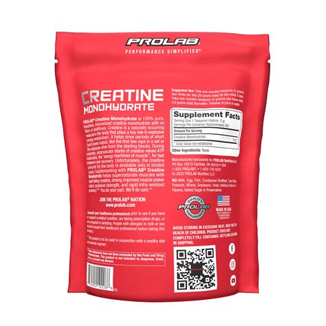 Prolab® Creatine Monohydrate 5g 200 Servings Gnc