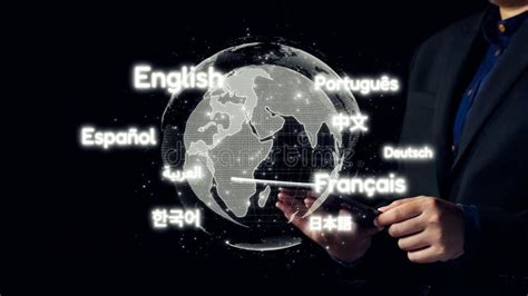 Global Language Communication Concept With Diverse Languages Displayed