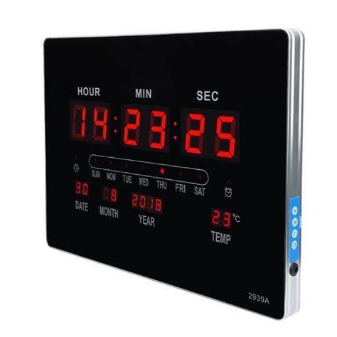 Qiilu horloge calendrier Horloge murale électrique domestique avec
